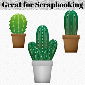 16 Cute Cactus Clipart Set for Personal & Commercial Use. Instantly ...