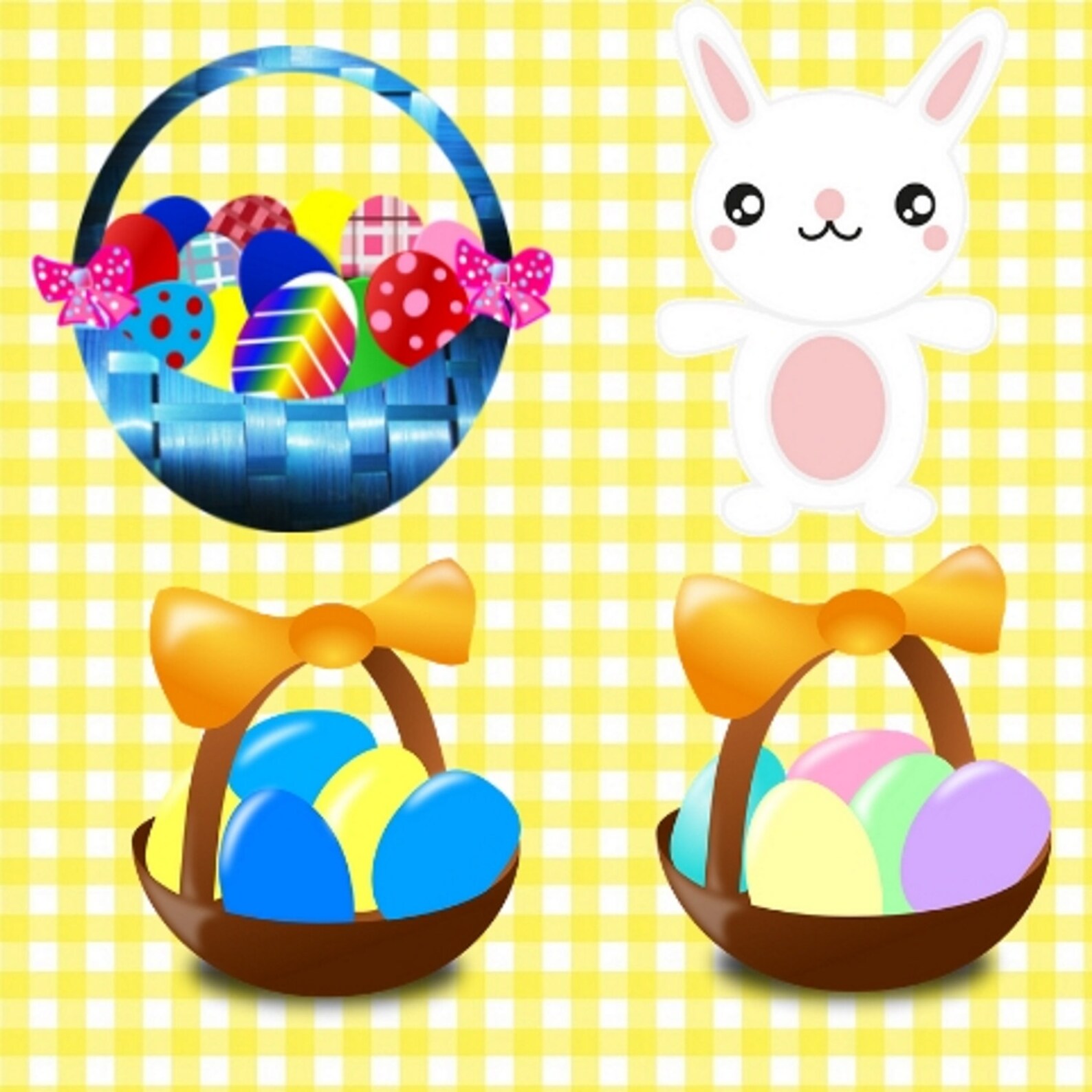 14 Happy Easter Graphic Clipart Set for Personal & Commercial | Etsy