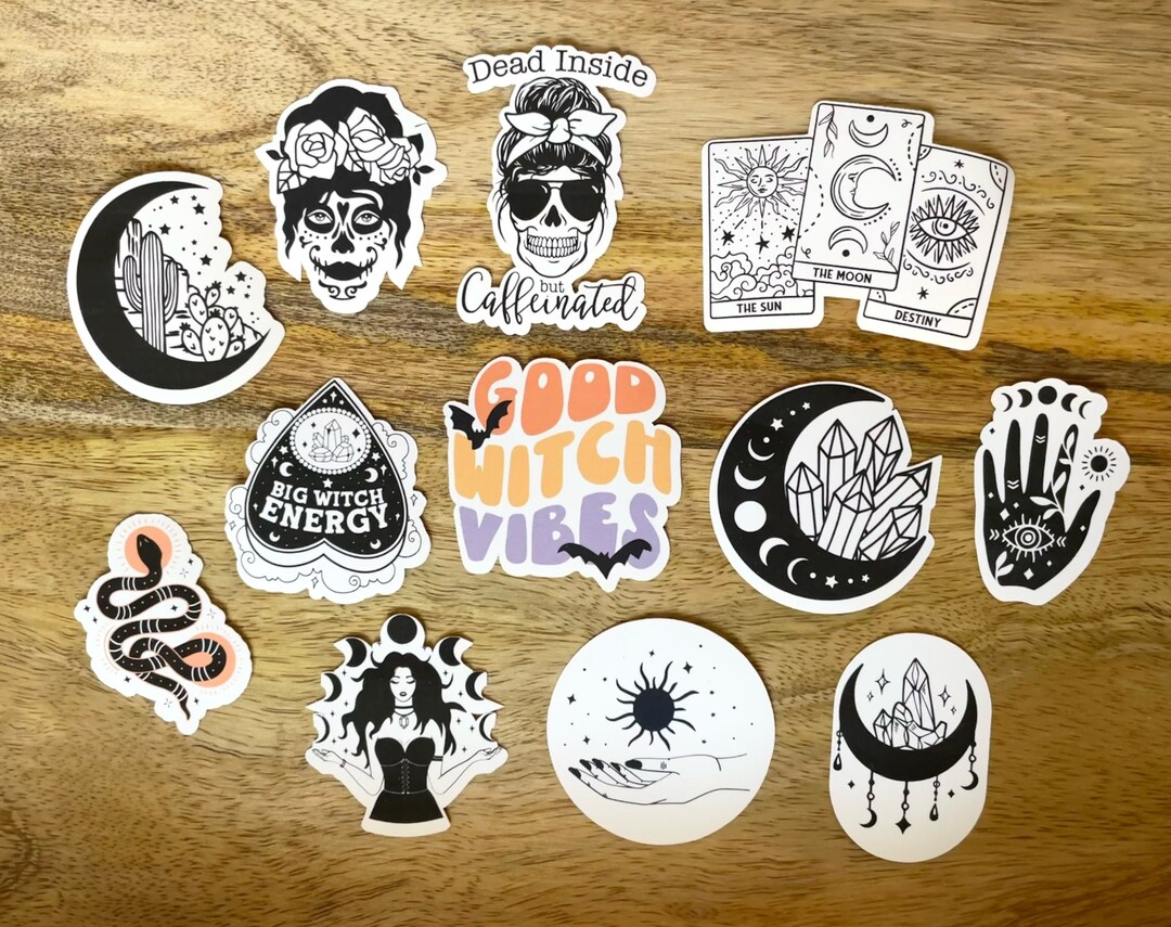 Motivational-holic Sticker Bundle: Witch, Crystal, Moon, Desert (water ...