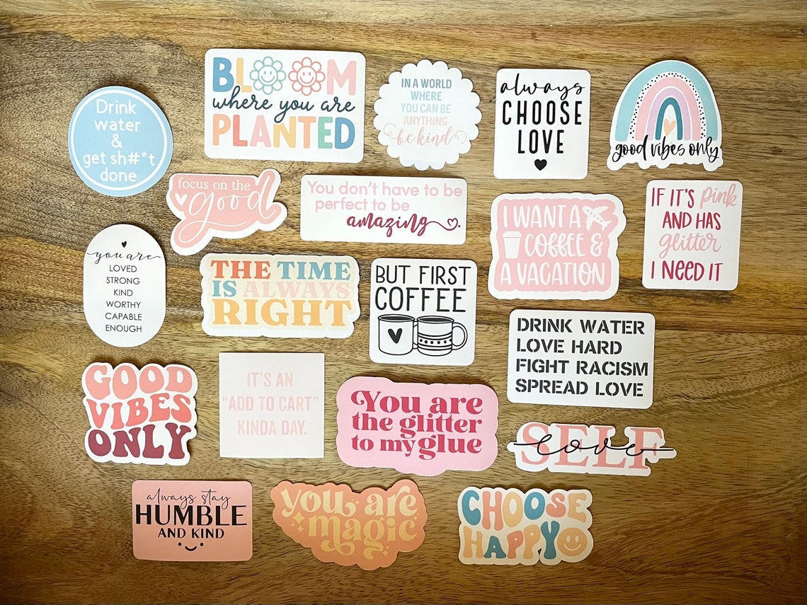 Motivational-holic Sticker Bundle Motivational Quotes Statement Good ...