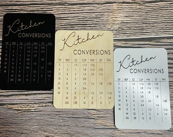 Kitchen Conversion Chart Magnet - Etsy