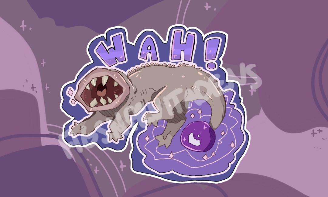 Spore Lizard Wah! Glossy Sticker | Lethal Company Fan Art - Etsy