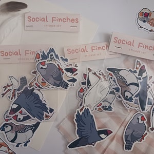 Social Finch Sticker Set Pack | 2 Inches Each | Matte - Etsy