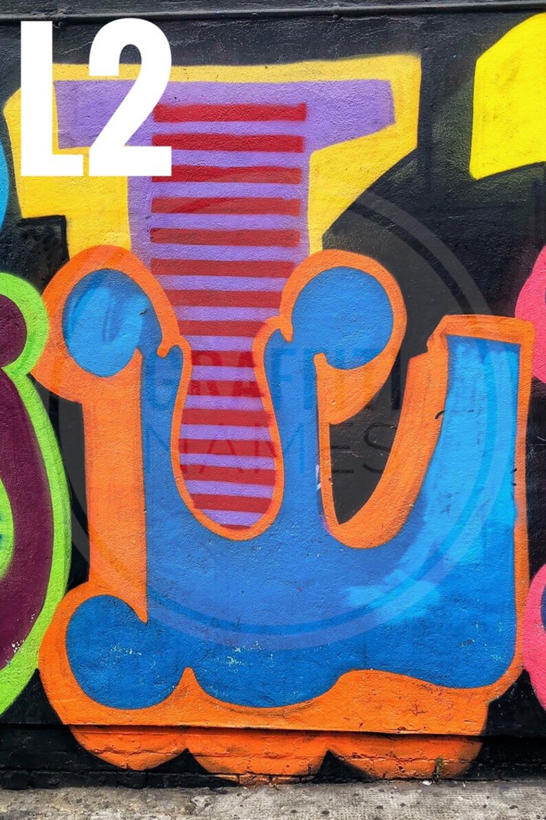 Graffiti Letter l 6x4 Print to Create - Etsy