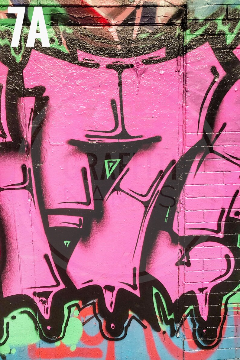 Graffiti Number 7 6x4 Print Para crear un nombre - Etsy España