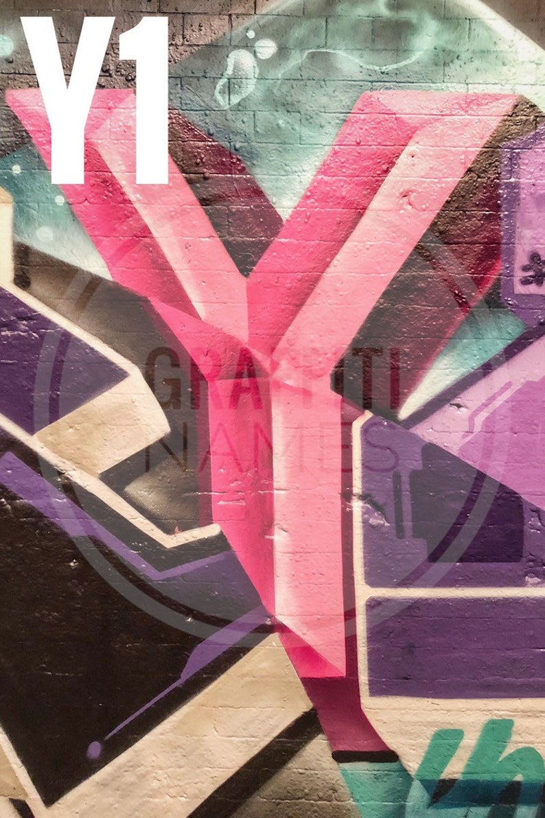Graffiti Letter y 6x4 Print to Create - Etsy