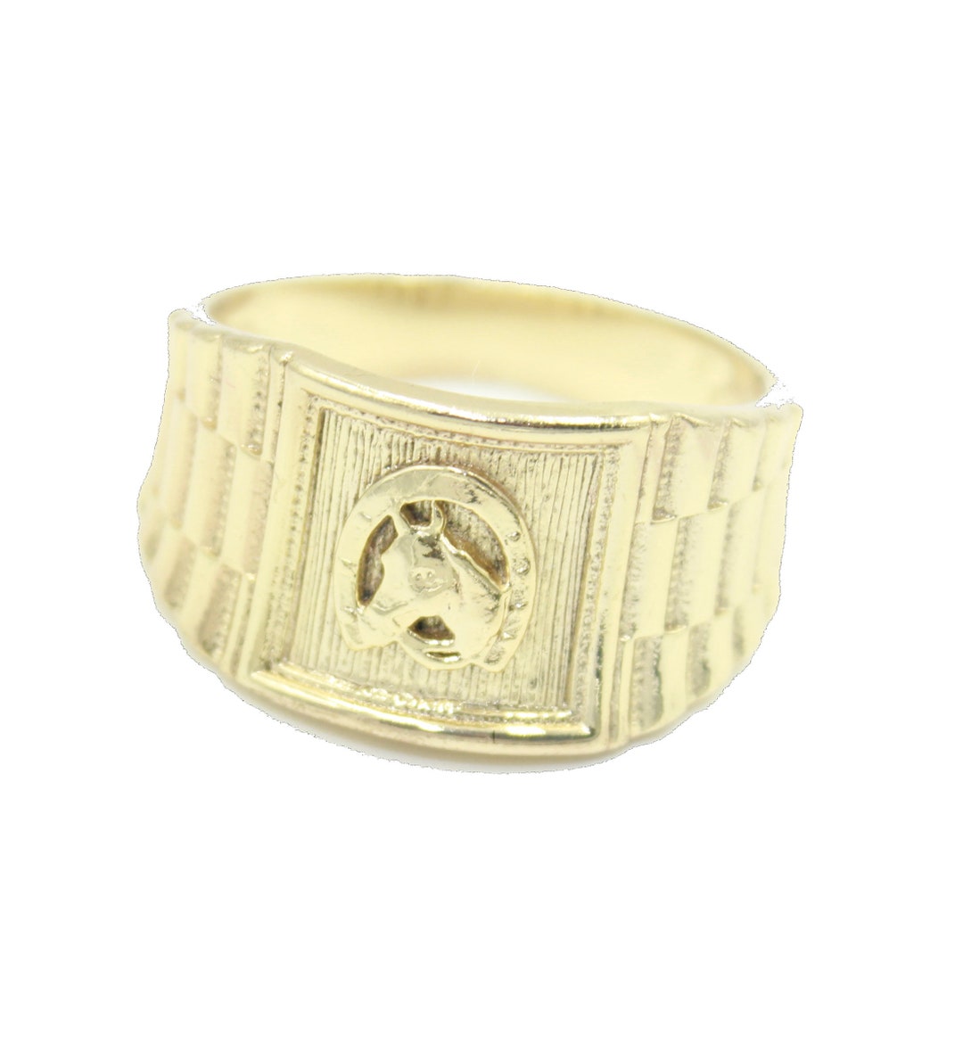 Anneau de cheval 18k Plaqué or Taille de lanneau de cheval - Etsy France