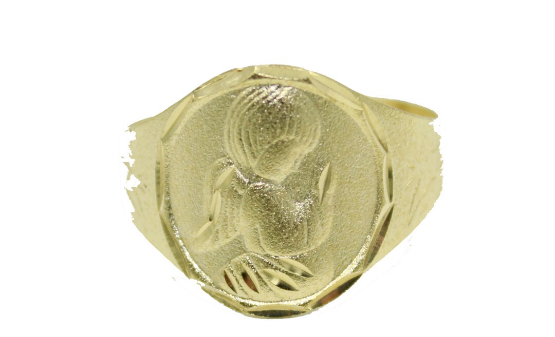 Praying Angel 18k Gold Plated Ring Angel Ring Size 7, 8 & 8.5 18k Gold ...