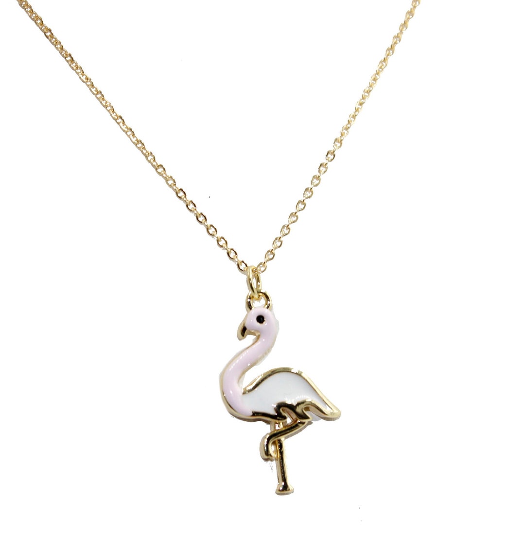 Flamingo 18k Gold Plated Pendant With 20 Inch Chain Flamingo Necklace ...