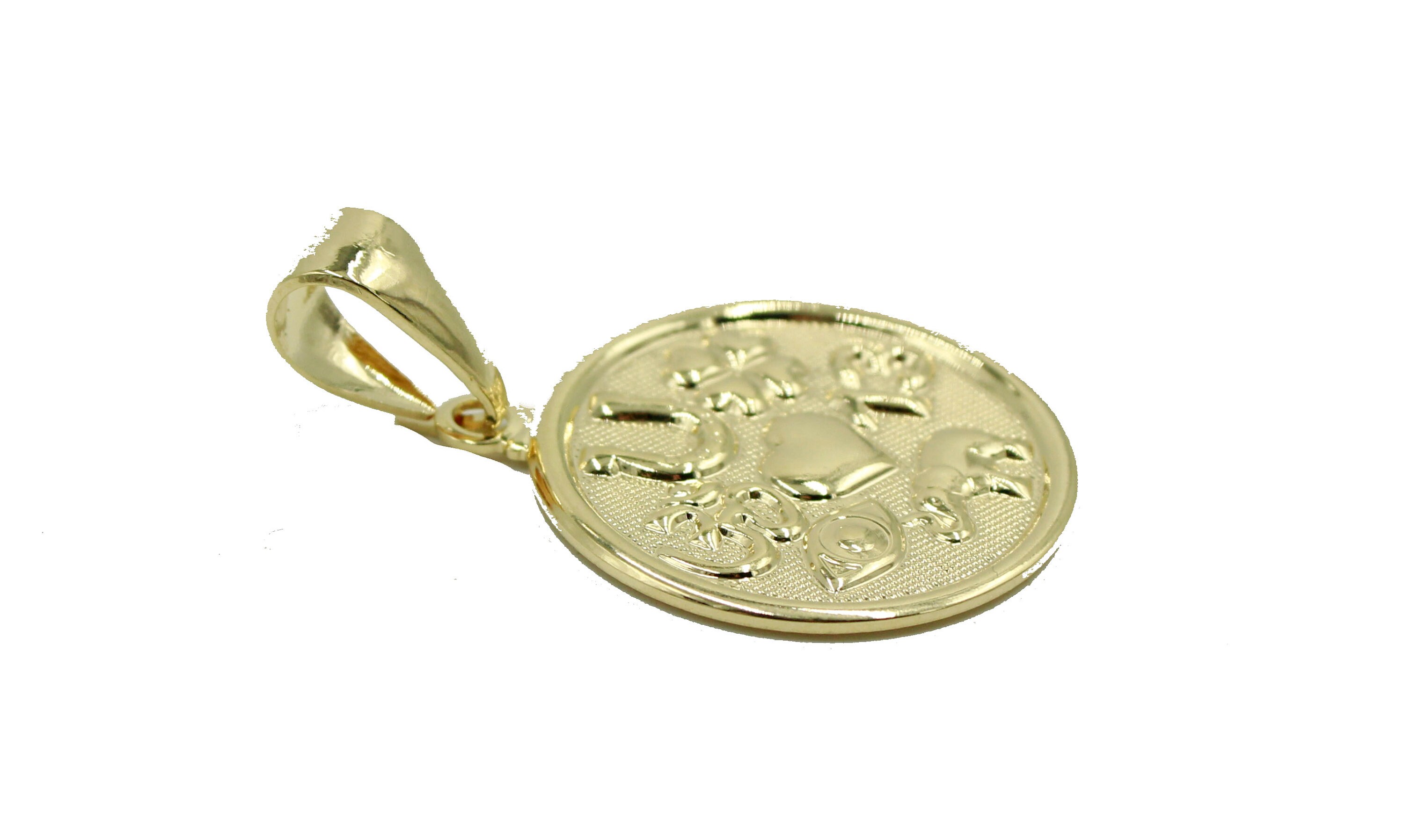 Lucky 7 Talisman Good Luck Pendant 18k Gold Plated Good Luck - Etsy