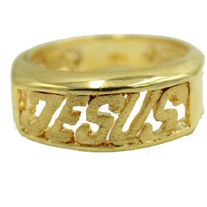 Jesus 18k Gold Plated Ring Jesus Ring 18k Gold Plated | Etsy