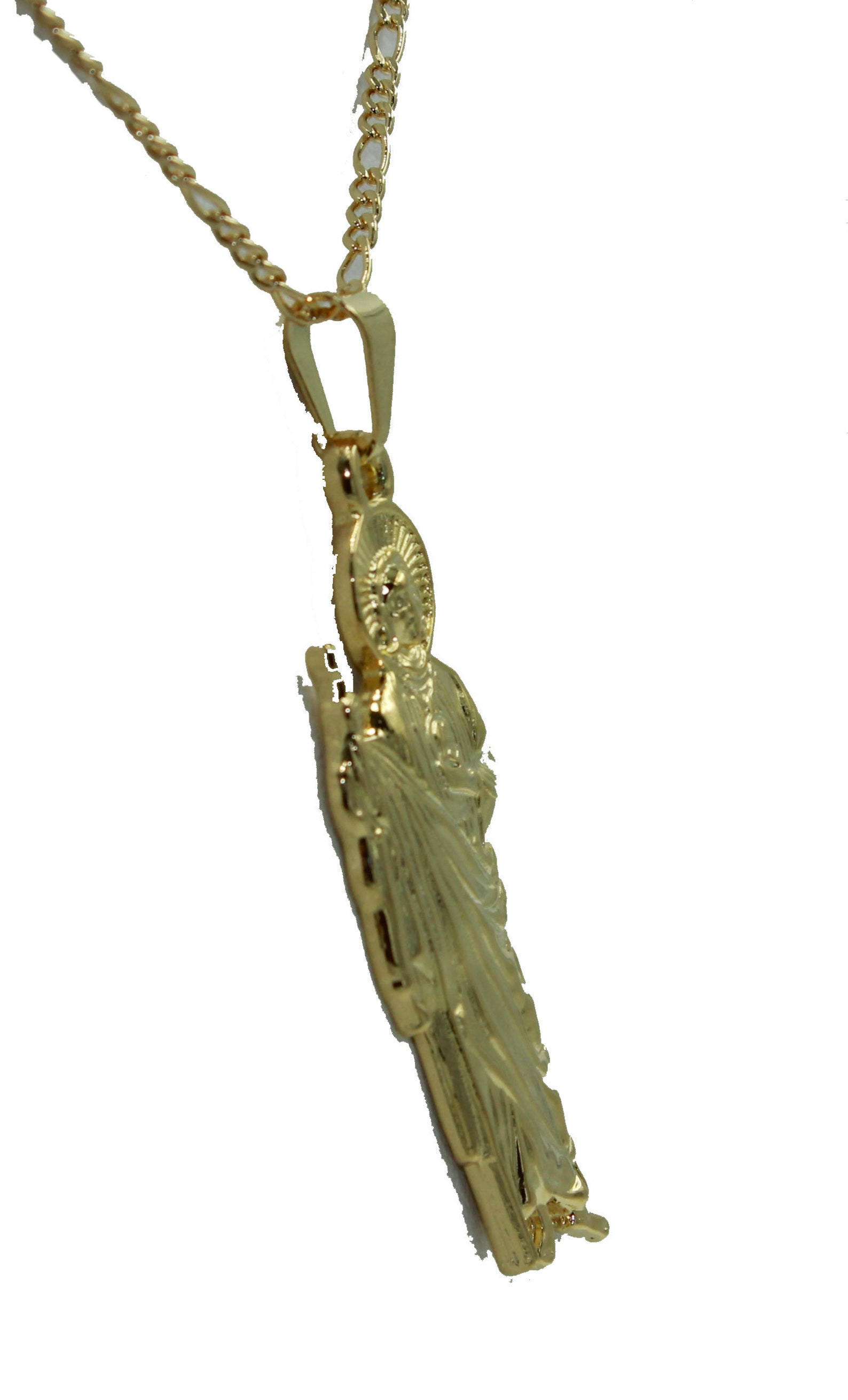 San Judas Tadeo Pendant 18k Gold Plated With 22 Inch St Jude - Etsy