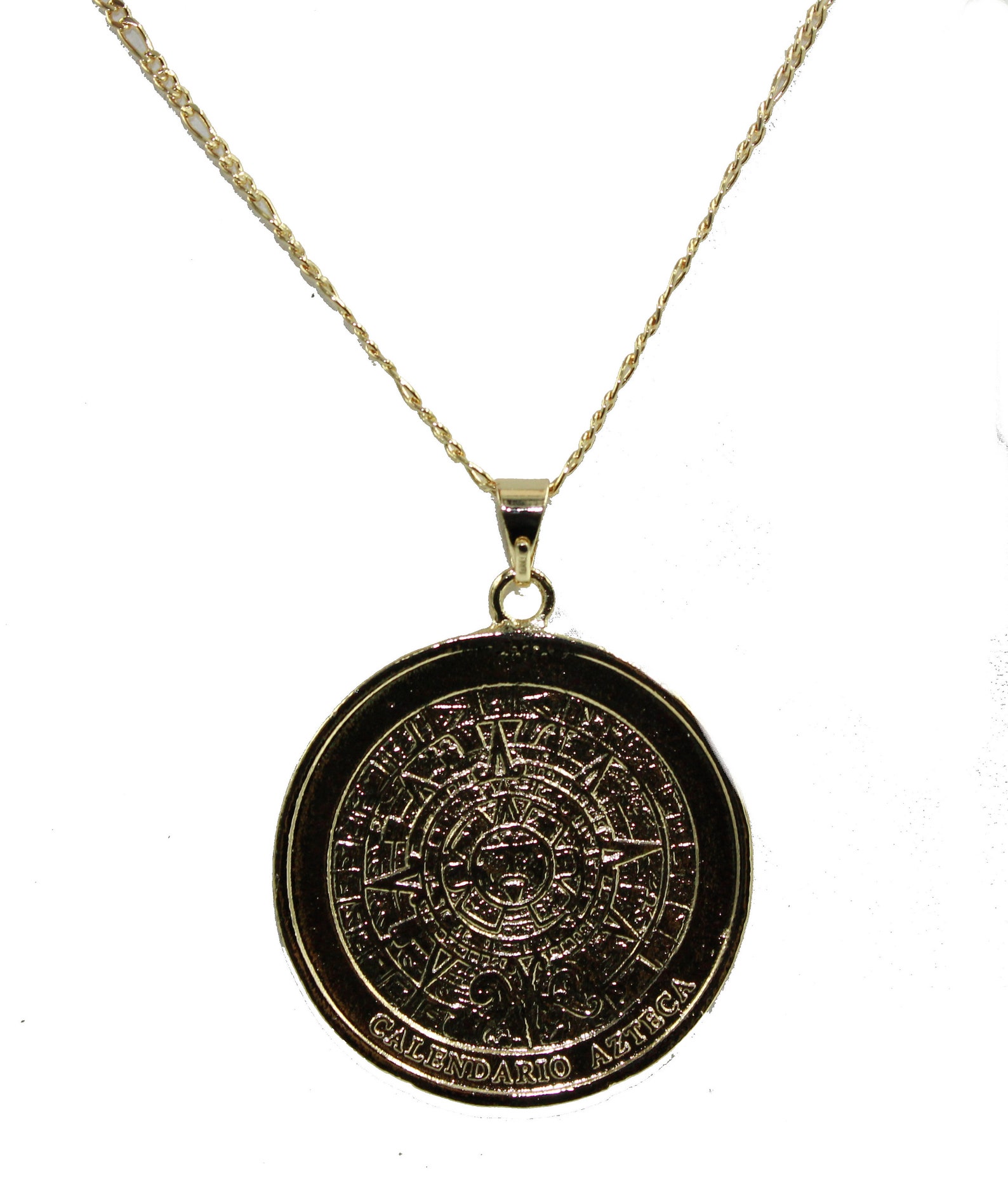 Centenario Coin with Aztec Calendar with 22 inch Chain Aztec - Etsy España