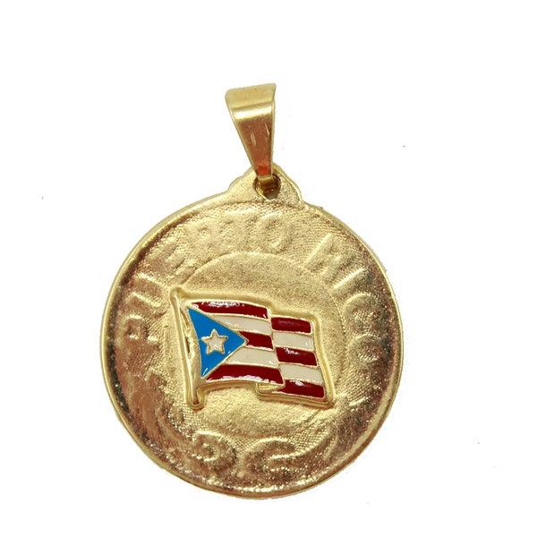 Puerto Rico Island Gold Pendant - Etsy Canada