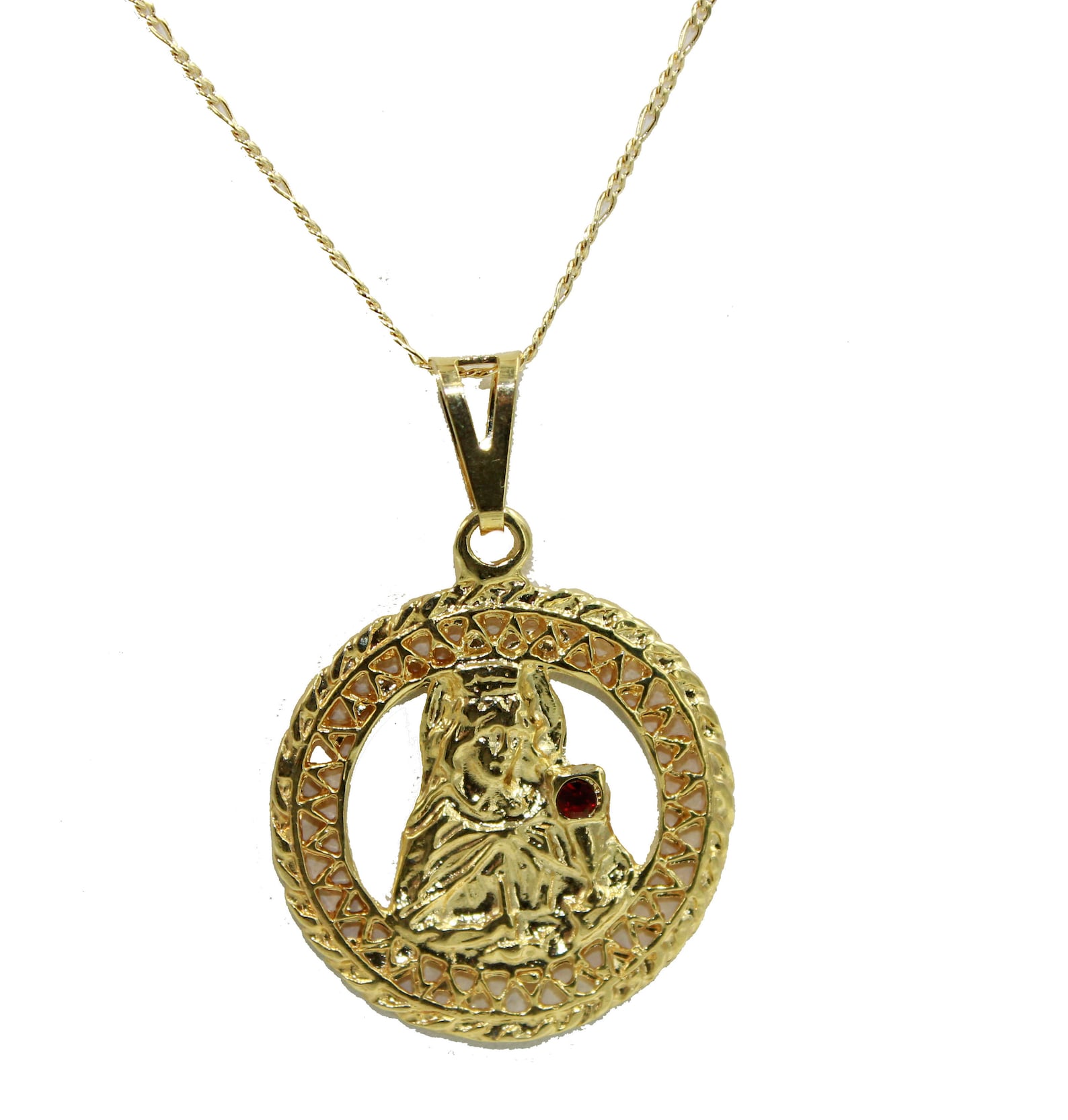 Santa Barbara Medalla 18k Gold Plated Sta. Barbara Medal | Etsy