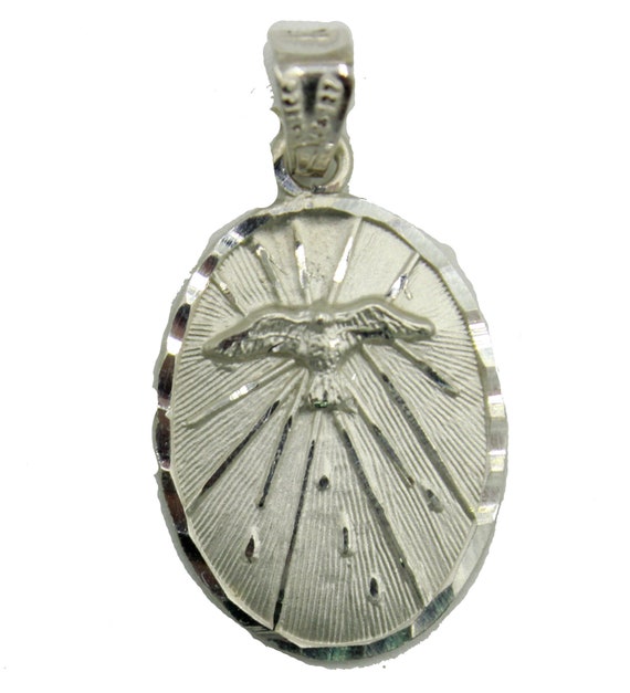 Holy Spirit Medal .925 Sterling Silver with 20 inch Chain | Etsy