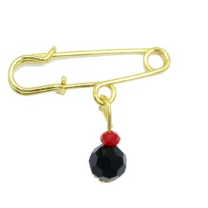 Azabache Brooch 18k Gold Plated Azabache Pin 18k Gold Plated - Etsy