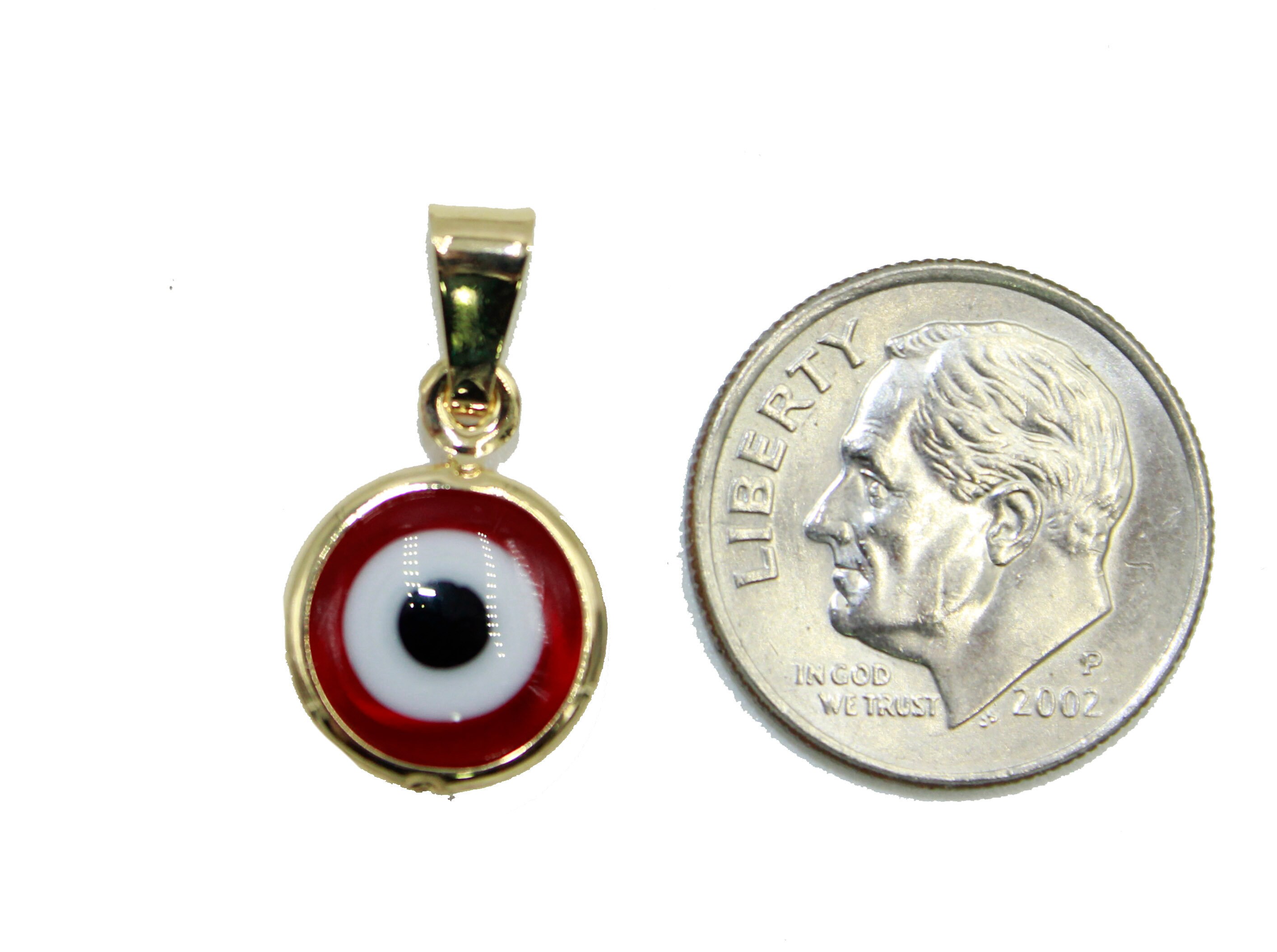 Red Evil Eye Necklace 18k Gold Plated Evil Eye Red Pendant - Etsy España