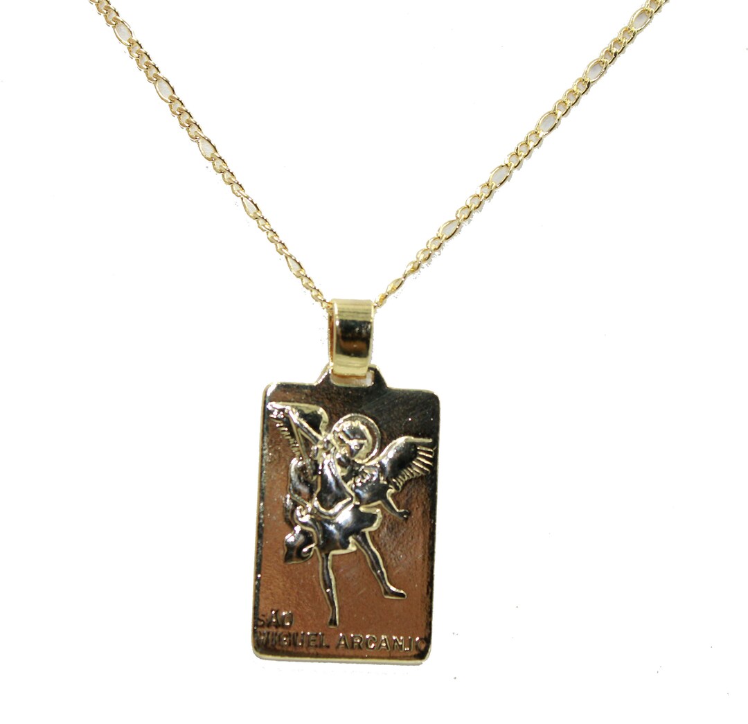 St. Michael Archangel Pendant With 22 Inch Chain San Miguel Arcangel ...