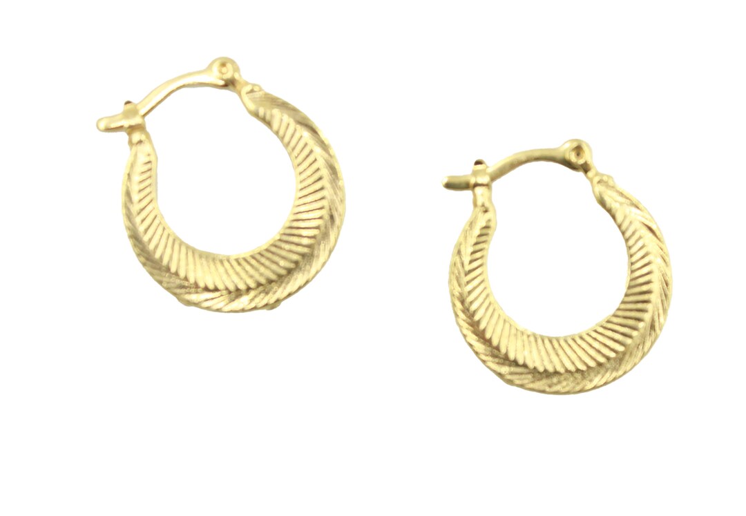 Flat Hoops 3/4 Inch 18k Gold Plated Hoops 3/4 Inch 18k Gold - Etsy
