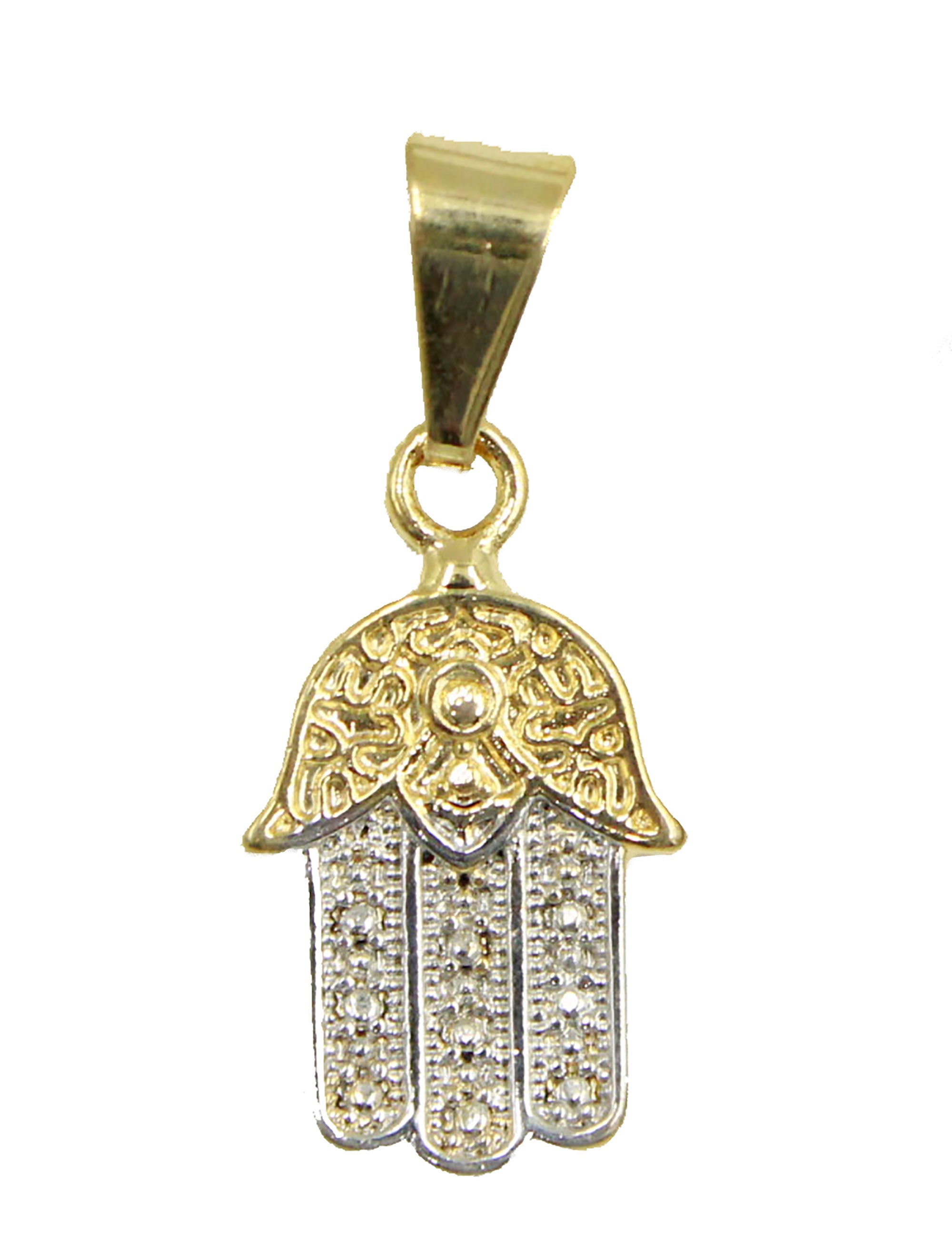 Hamsa Hand Pendant 18k Gold Plated Pendant With 20 Inch Chain - Etsy UK