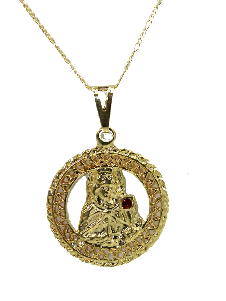 Santa Barbara Medalla 18k Gold Plated Sta. Barbara Medal - Etsy