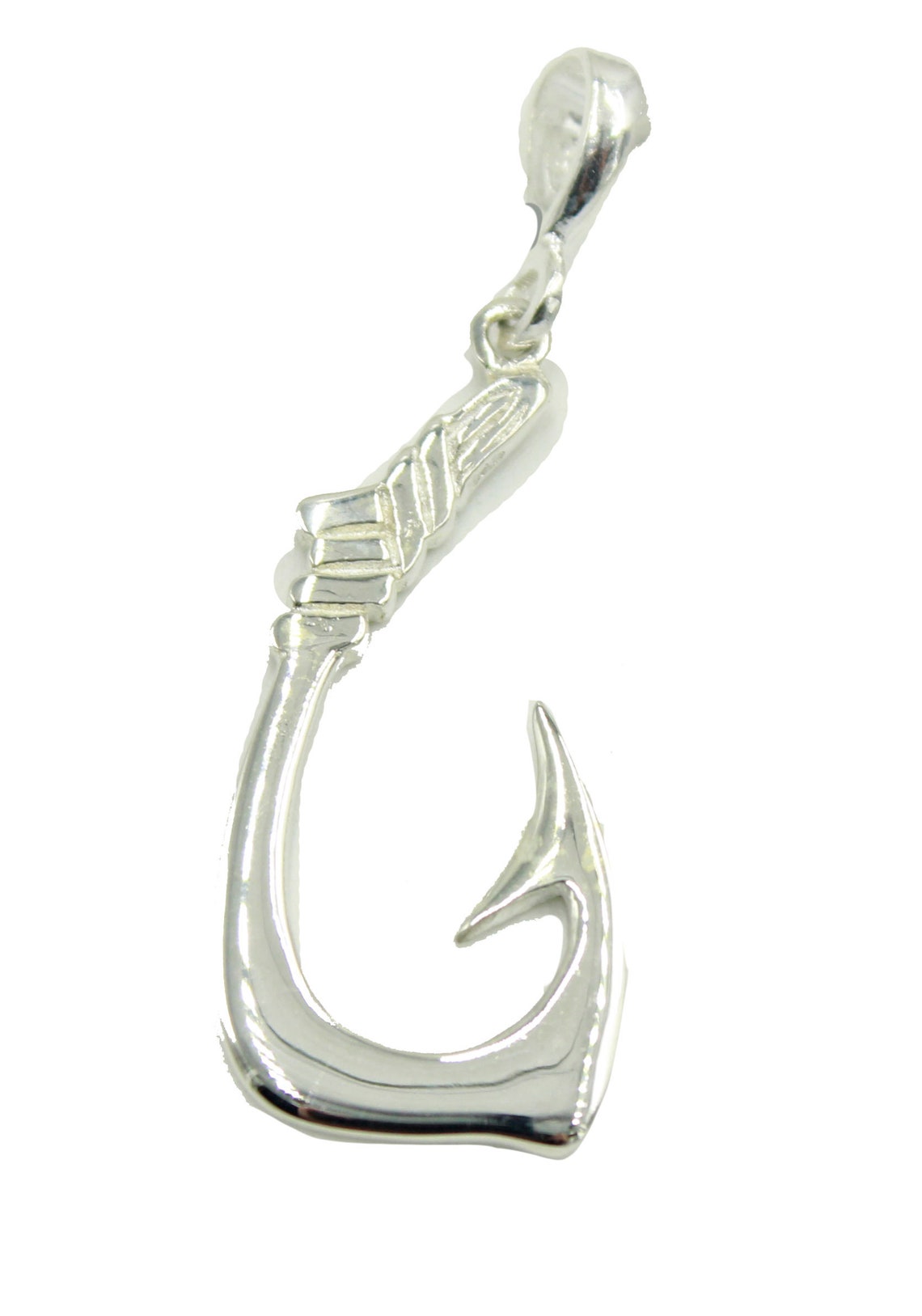 Hawaiian Fish Hook Pendant .925 Sterling Silver Fish Hook | Etsy