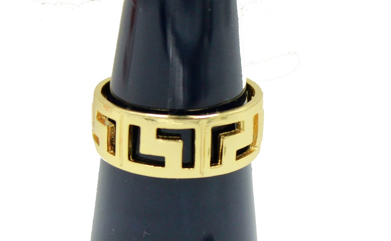 Greek Key Band 18k Gold Plated Ring Size 7 to 9 Greek Key - Etsy