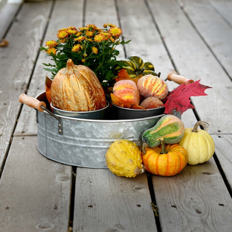 Galvanized Tub Kitchen Countertop Storage Decorative Tray - Etsy