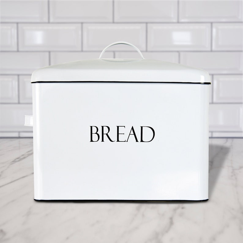 White Vintage Bread Box Bread Bin Kitchen Storage Cooking - Etsy