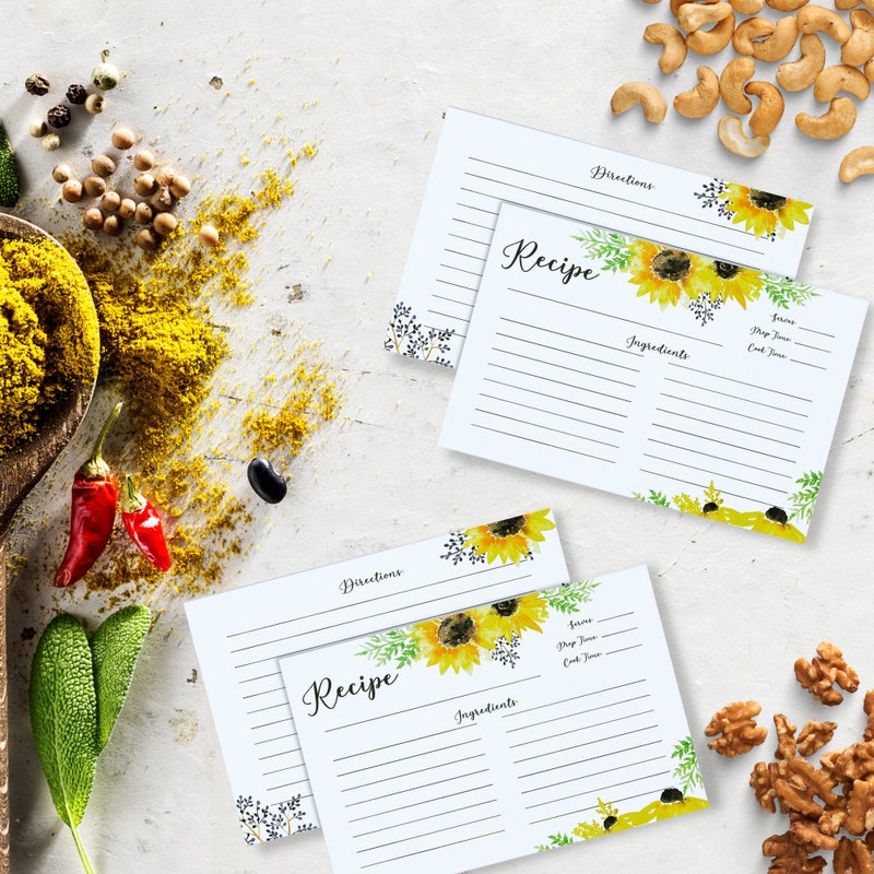 Rustic Recipe Cards - Etsy