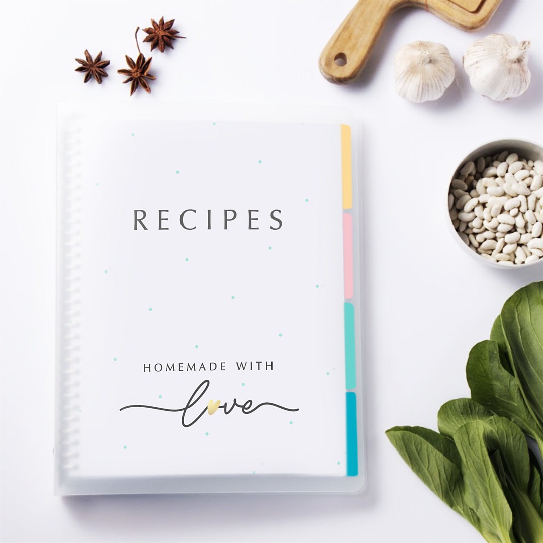 8.5" X 11" Personalized Recipe Book W/ Weekly Meal Planning Pages ...