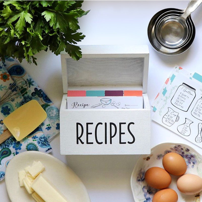 Recipe Card Box - Etsy