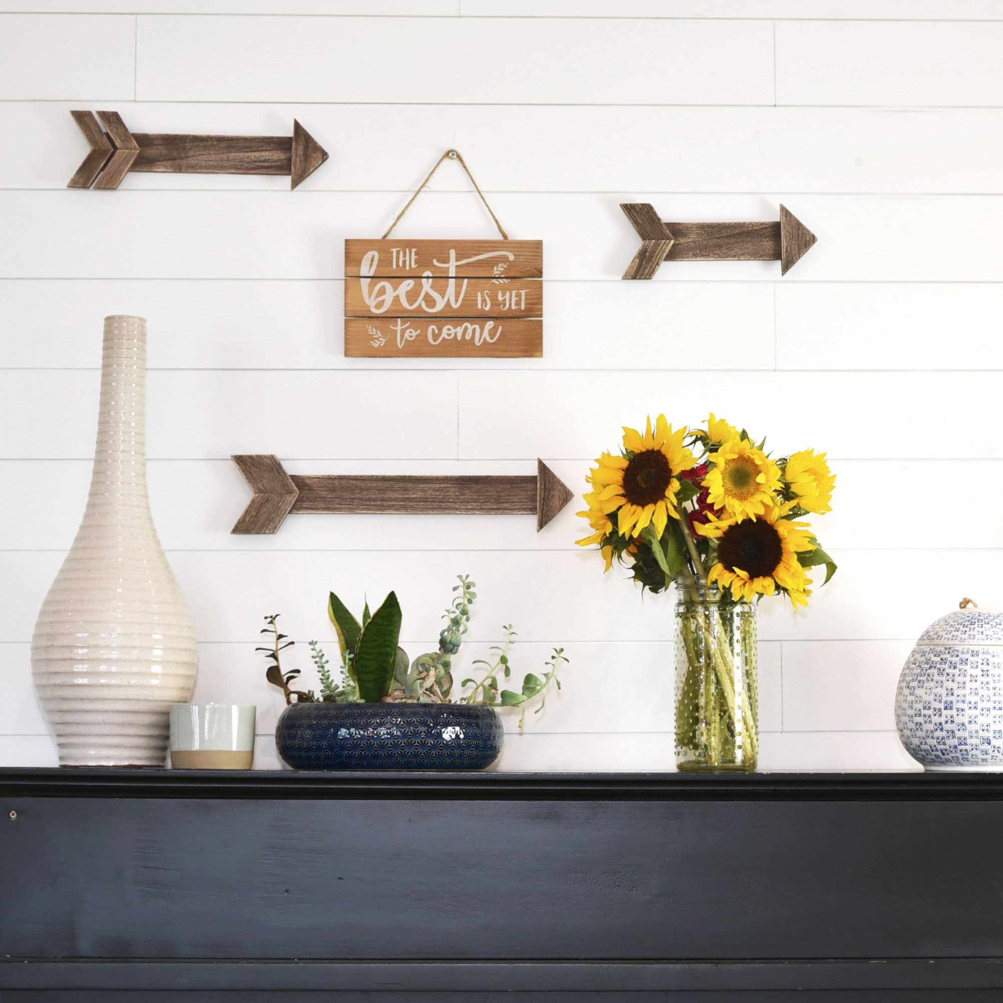 Wooden Arrow Wall Decor Rustic Brown Wooden Arrow Sign set - Etsy