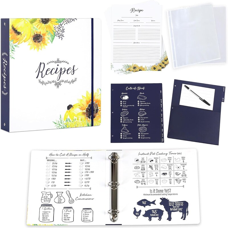 Blank Recipe Book - Etsy