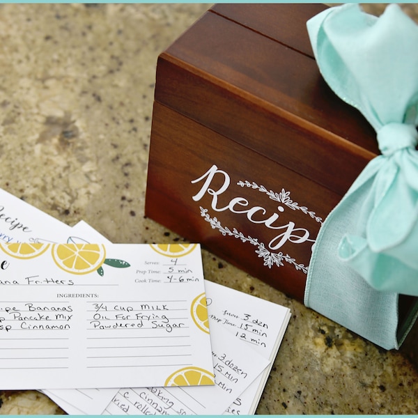 Recipe Card Box - Etsy