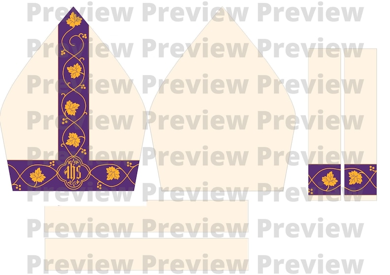 Printable Mitre | Purple | Bishop Costume | All Saints Day | - Etsy