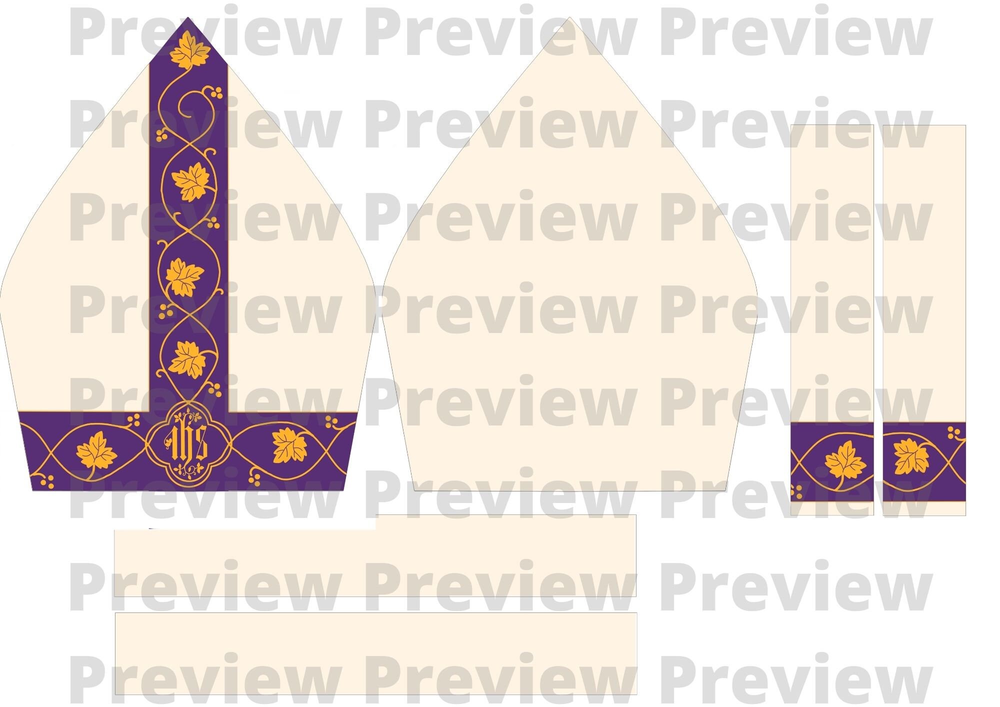 Printable Mitre | Purple | Bishop Costume | All Saints Day | - Etsy