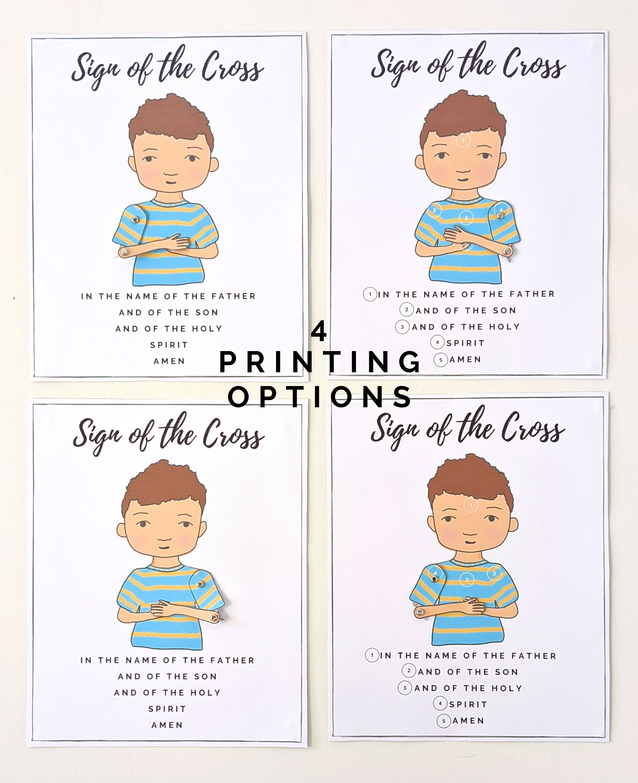 Printable Sign of the Cross Practice Card Prayer Aid Catechesis ...