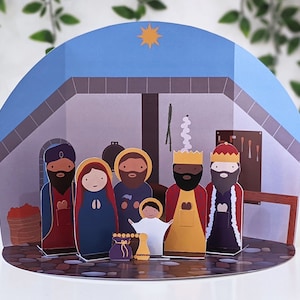 Printable Visitation of the Magi Diorama | Three Wise Men | Atrium ...