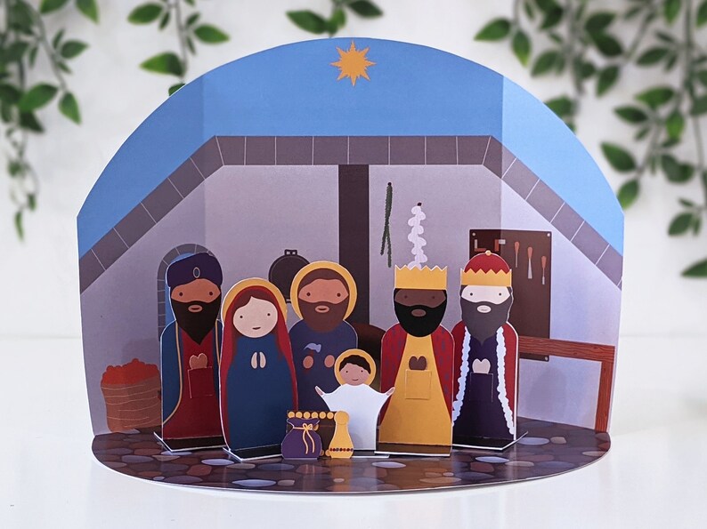 Printable Visitation of the Magi Diorama Three Wise Men Atrium Level 1 ...