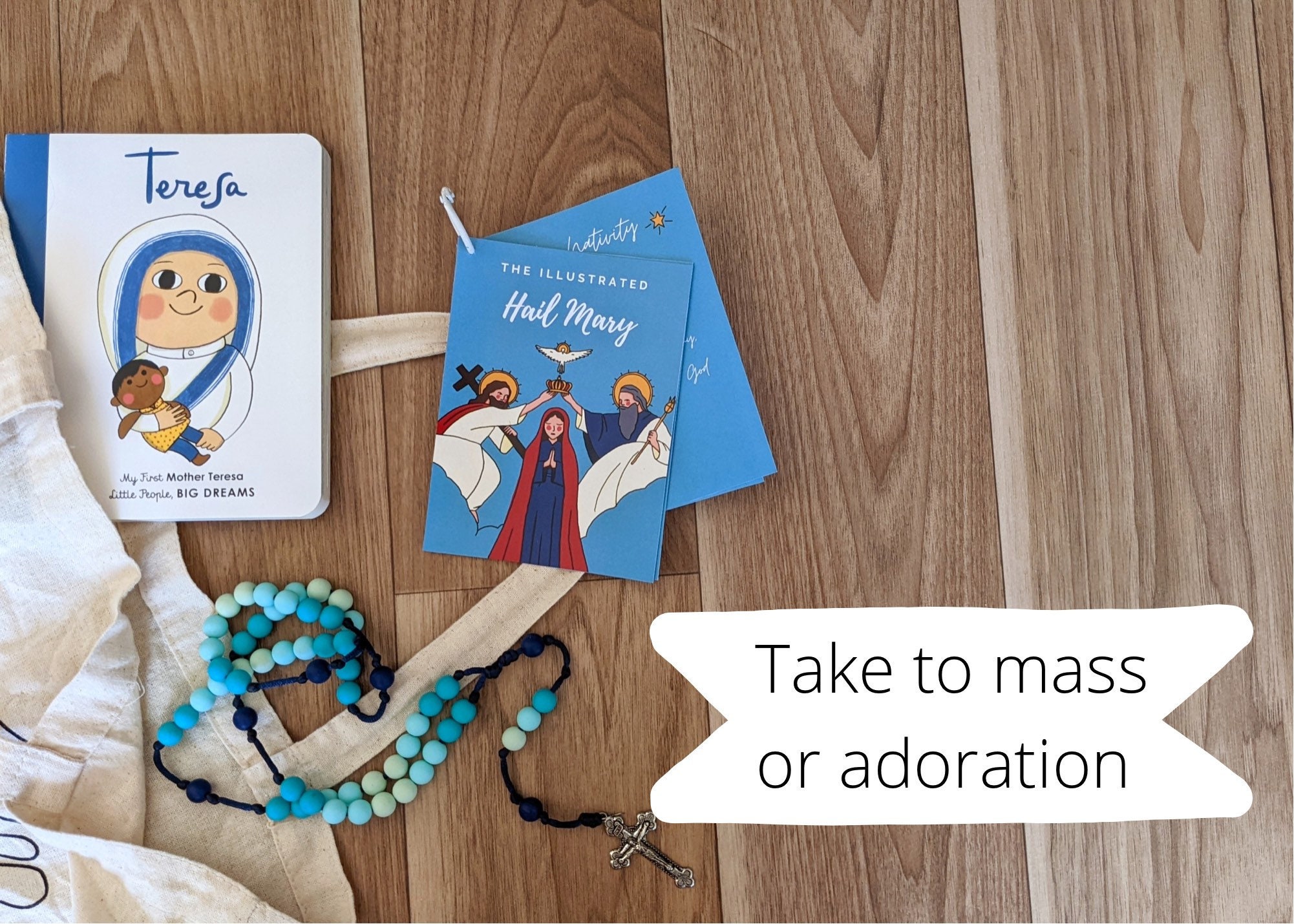 The Illustrated Hail Mary Childrens Prayer Cards Home Altar Catechesis ...