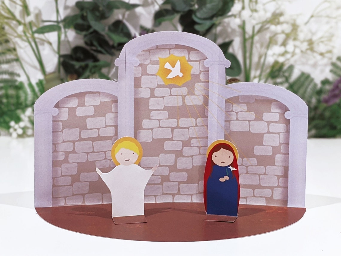 Printable Annunciation Diorama | Atrium Level 1 | Catechesis of the ...