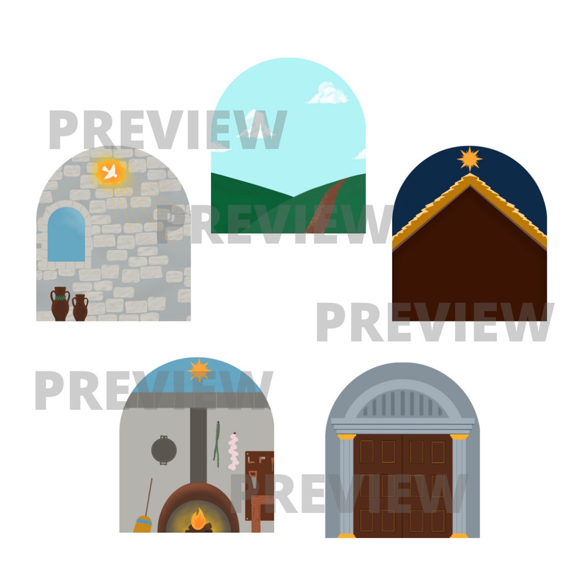 Infancy Narratives Printable Backdrops | Catechesis of the Good ...