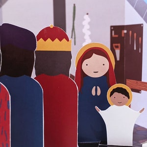 Printable Visitation of the Magi Diorama | Three Wise Men | Atrium ...