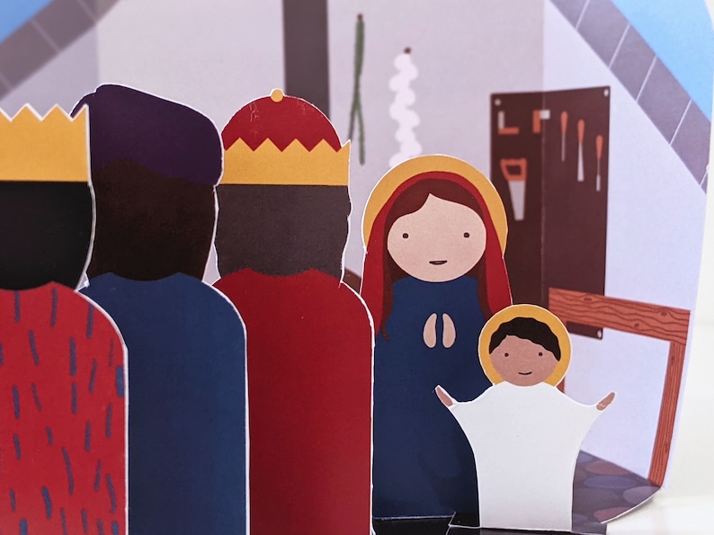 Printable Visitation of the Magi Diorama | Three Wise Men | Atrium ...