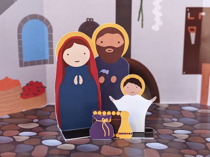 Printable Visitation of the Magi Diorama Three Wise Men Atrium Level 1 ...