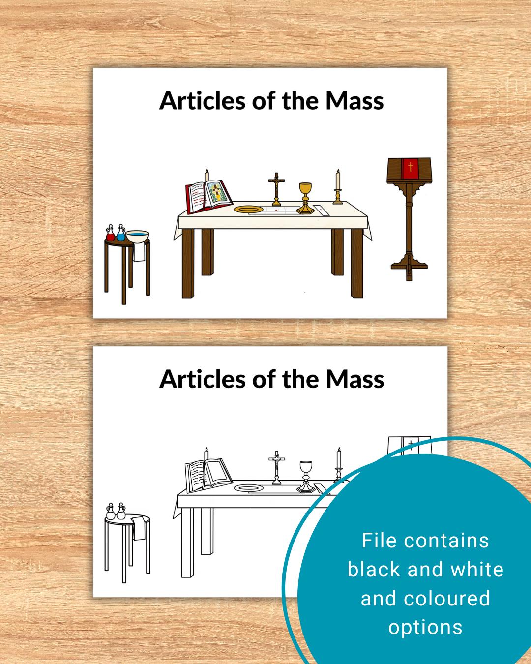 Articles of the Mass Wall Charts | Catechesis of the Good Shepherd ...