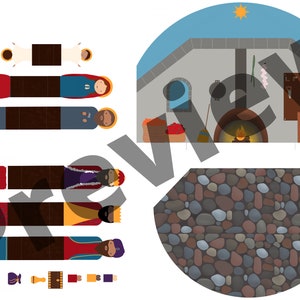 Printable Visitation of the Magi Diorama | Three Wise Men | Atrium ...