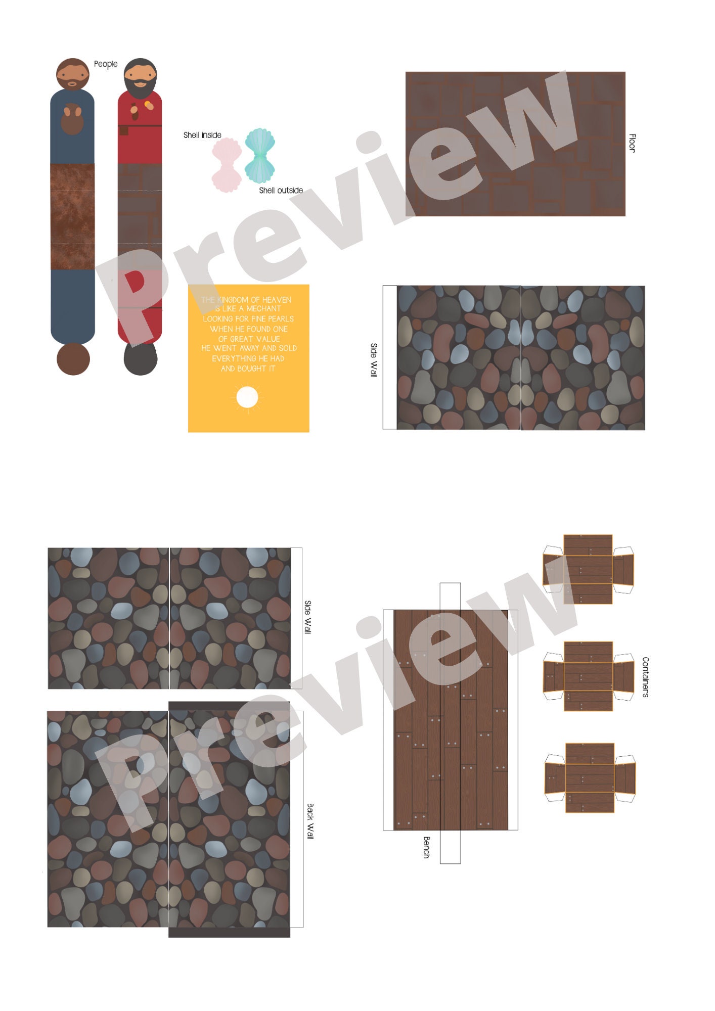 Printable Pearl of Great Price Diorama Atrium Level 1 Catechesis of the ...